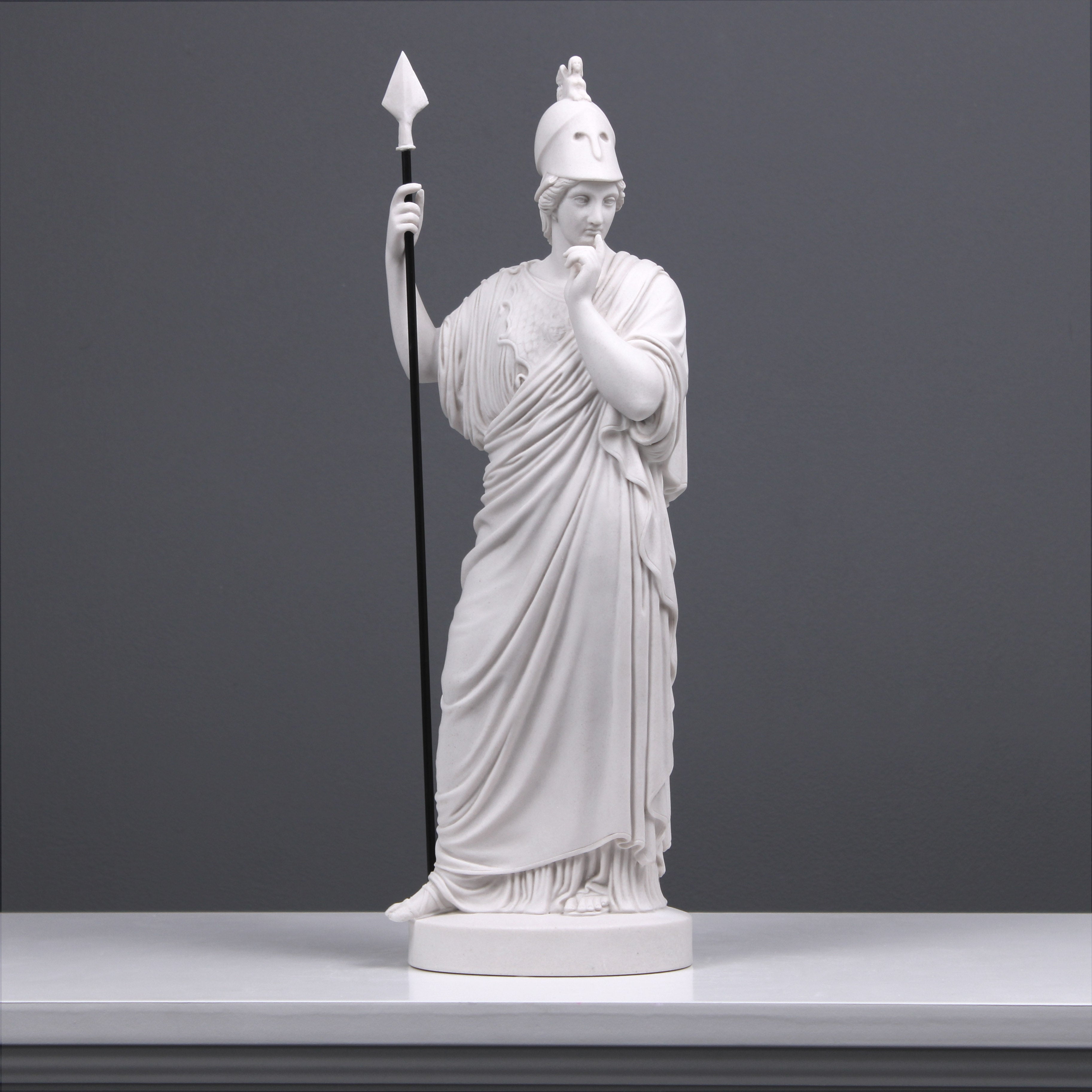 Estatua de Atenea con Lanza – Figura de Atenea Giustiniani en Mármol ...
